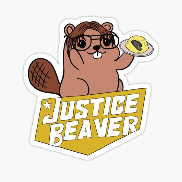 "Justice Beaver " Sticker for Sale by JocelynShirar | Redbubble