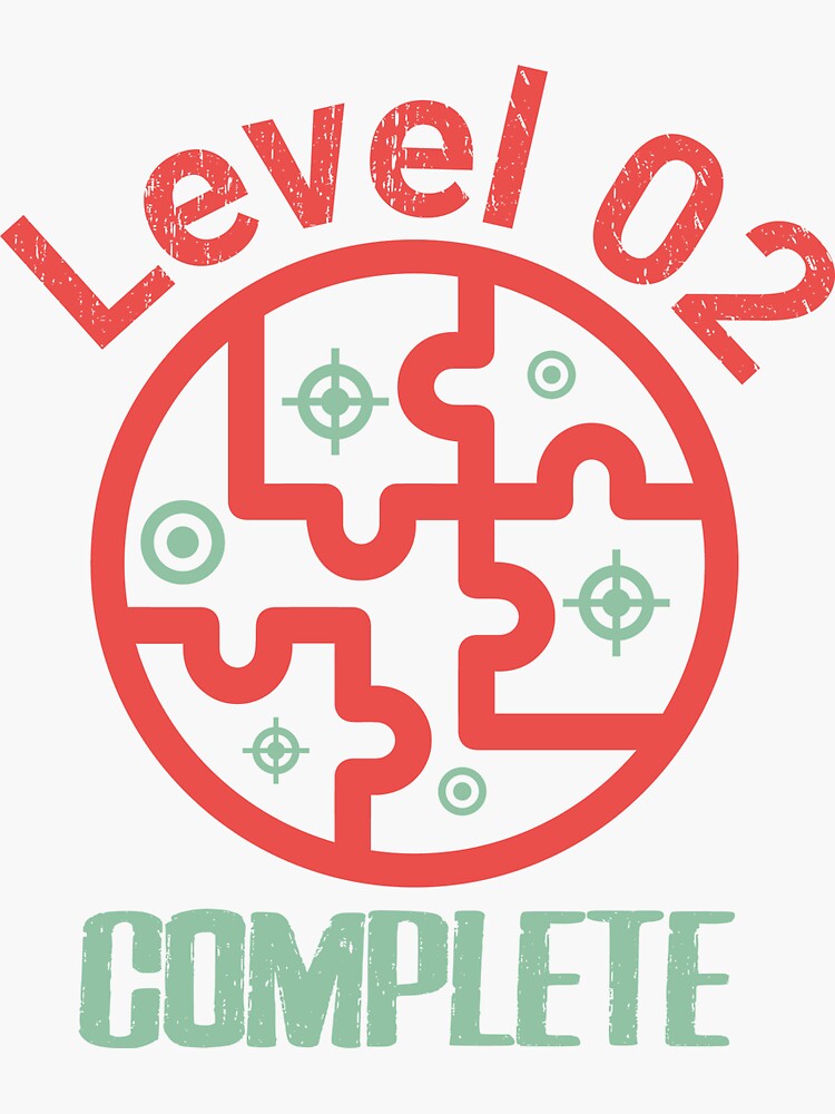 "Level 2 Complete Vintage 2nd Wedding Anniversary" Sticker for Sale by ...