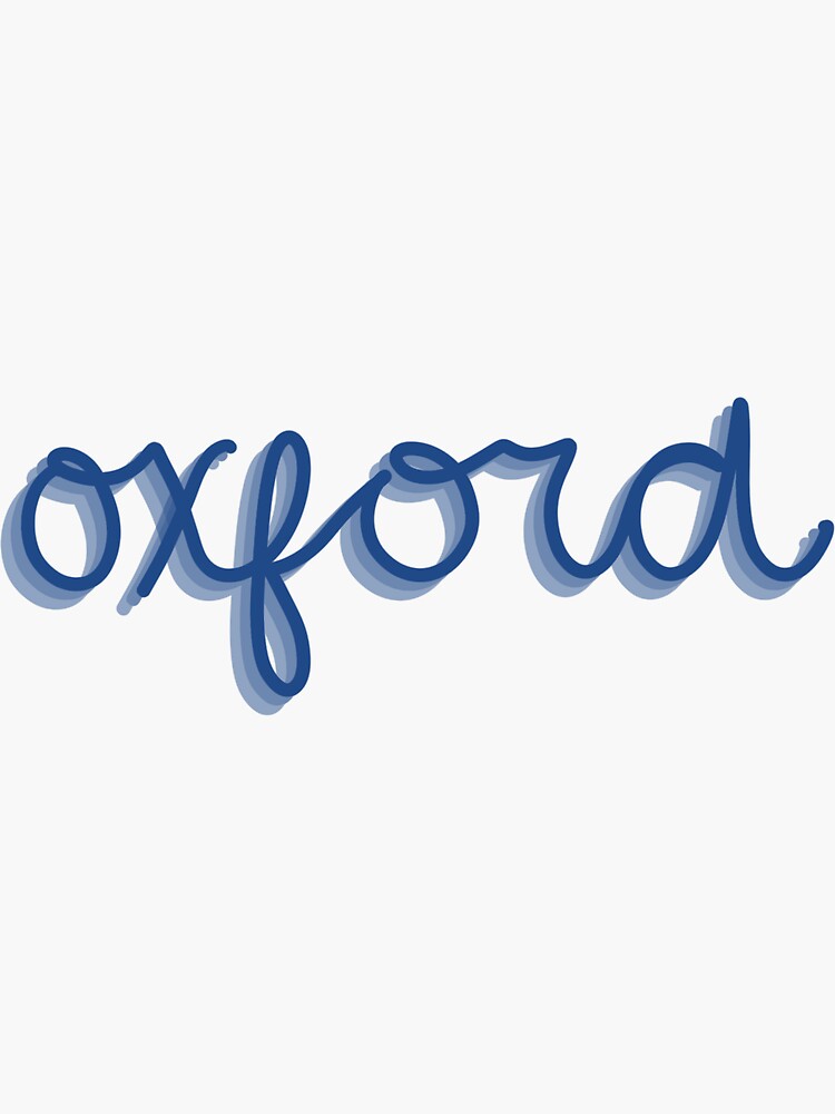 "Oxford" Sticker for Sale by hannahwaler | Redbubble