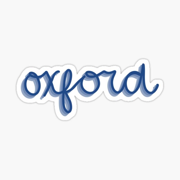 "Oxford" Sticker for Sale by hannahwaler | Redbubble