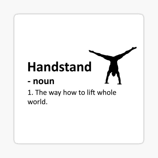 "Handstand - dictionary" Sticker by WorkoutArmy | Redbubble