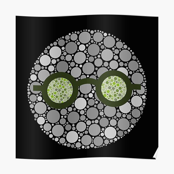 "Color blind test glasses" Poster by MarBea | Redbubble