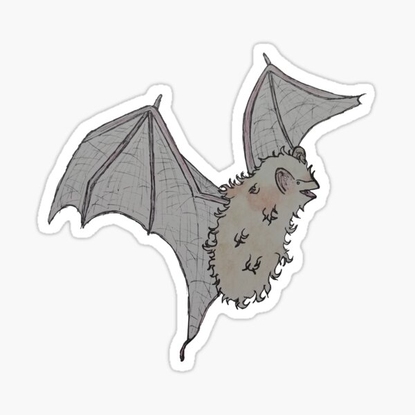 "Tri Coloured Bat - Furry Potato with Wings" Sticker for Sale by ...