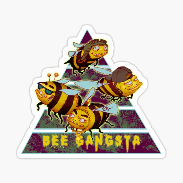 "Cute bee gangsters" Sticker for Sale by The-Shrinkink | Redbubble