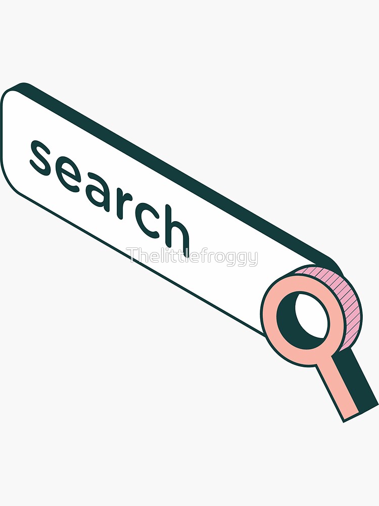 "Search Sticker" Sticker for Sale by Thelittlefroggy | Redbubble