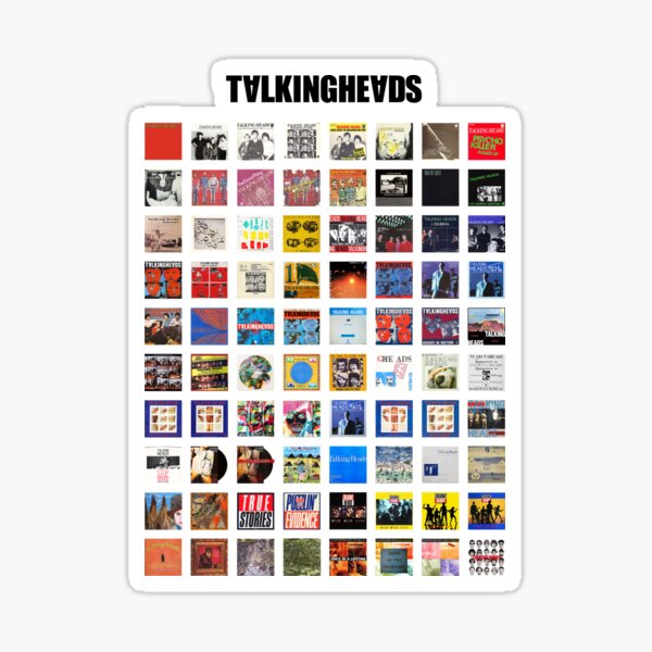 "Talking Heads singles and album art" Sticker for Sale by frankam95 ...