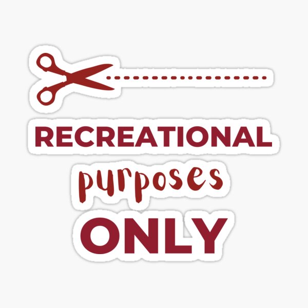 "Vasectomy: Recreational purposes only" Sticker for Sale by daguilon ...