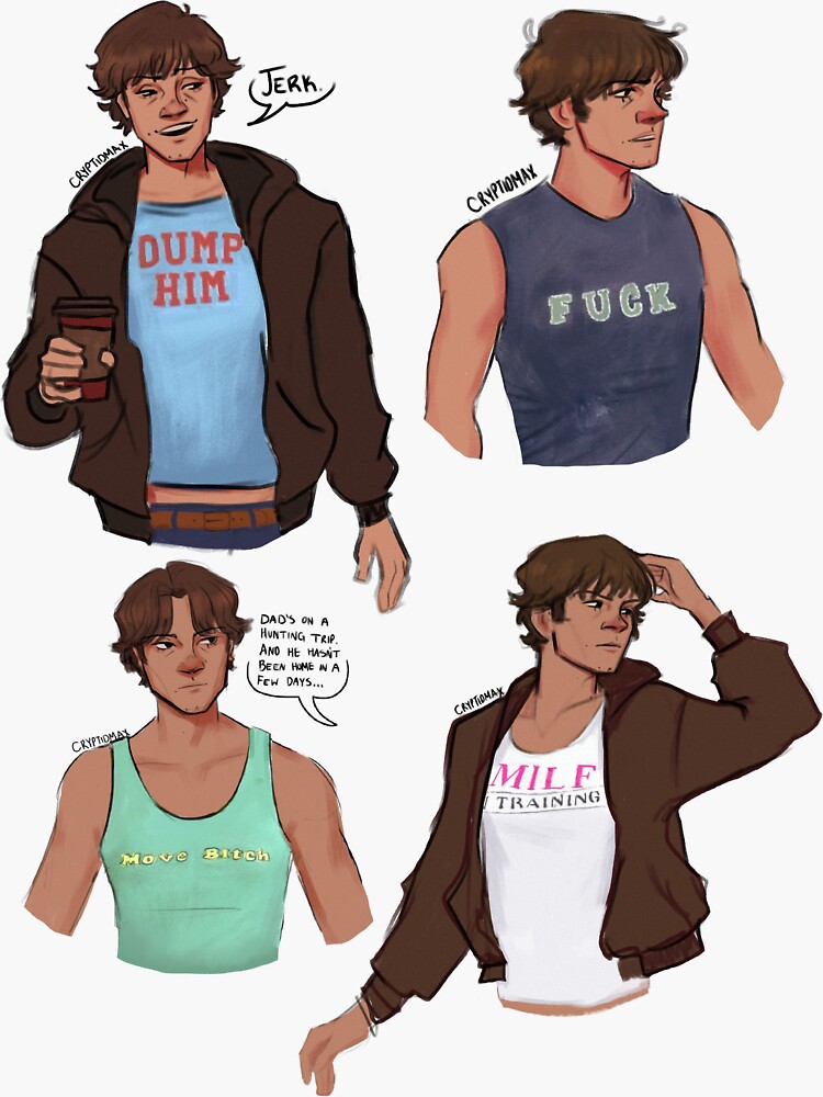 "Sam Winchester sticker pack" Sticker for Sale by cryptidmax | Redbubble