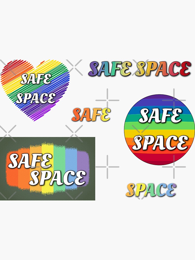 "SAFE SPACE LGBTQ+ SET" Sticker by LolioGifts | Redbubble