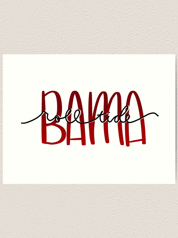 "alabama cursive sticker" Art Print by LME-Stickers | Redbubble