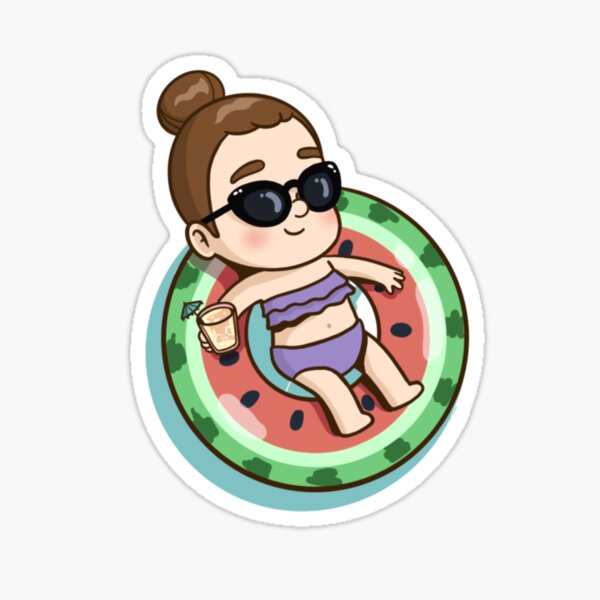 Pegatina con la obra «Summer Pi» de Pibubear | Redbubble