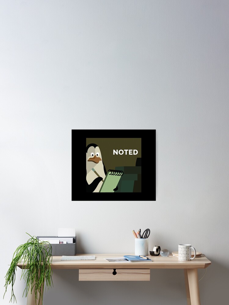 "Noted Meme Penguin HD" Poster for Sale by Altohombre | Redbubble