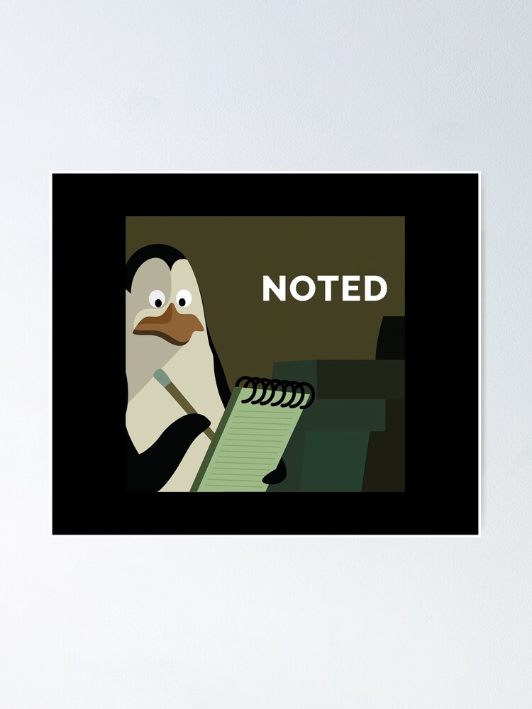 "Noted Meme Penguin HD" Poster for Sale by Altohombre | Redbubble