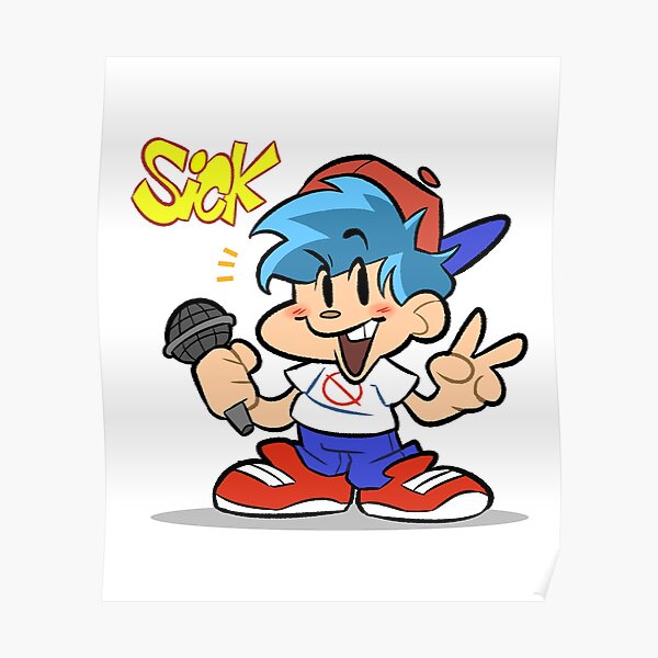 "Friday Night Funkin - SICK" Poster for Sale by AMEZGHAL | Redbubble