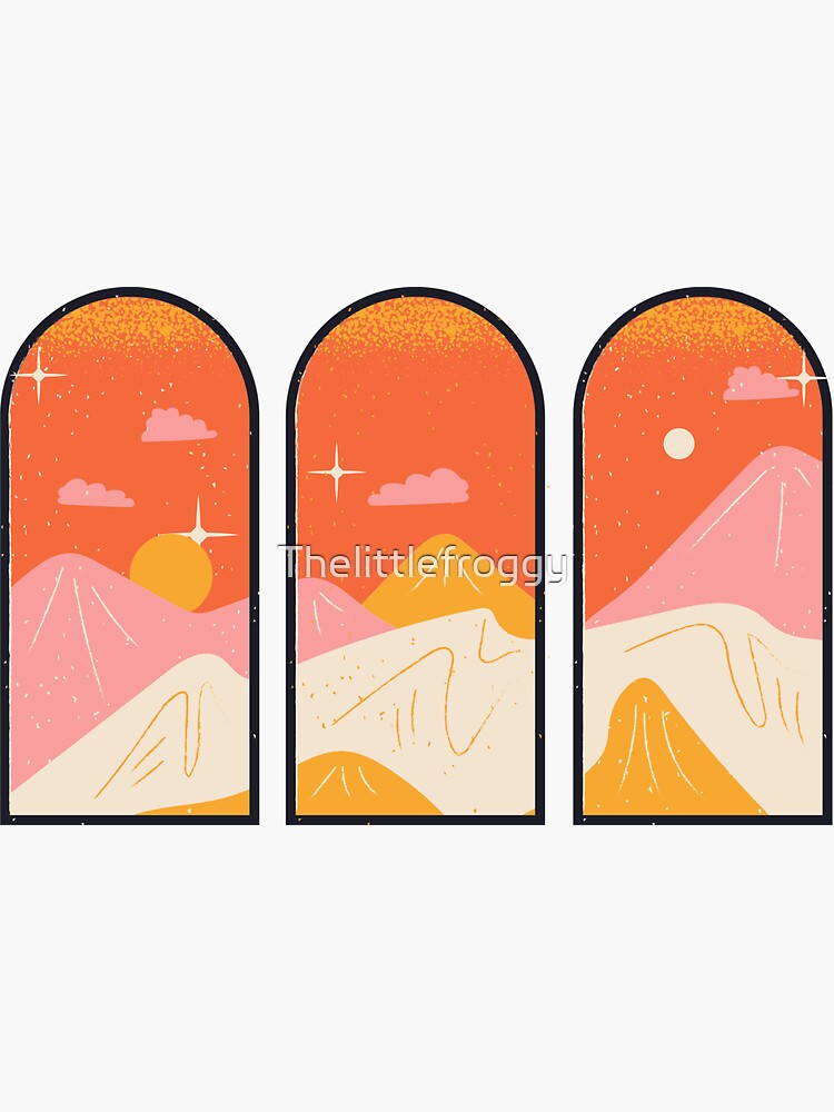 "Cute Desert Window Sticker" Sticker for Sale by Thelittlefroggy ...