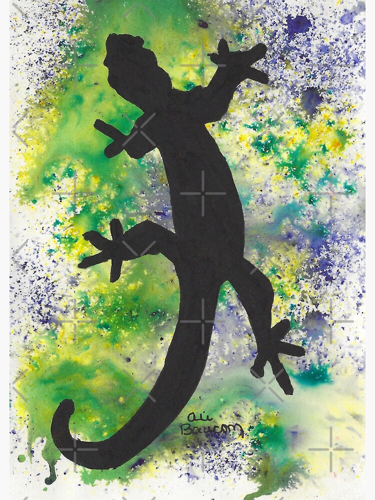 "Sally-Mander the Silhouette Salamander Lizard" Sticker for Sale by ...