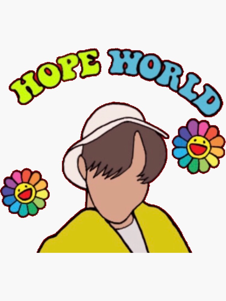 "Hope World " Sticker for Sale by solluna | Redbubble