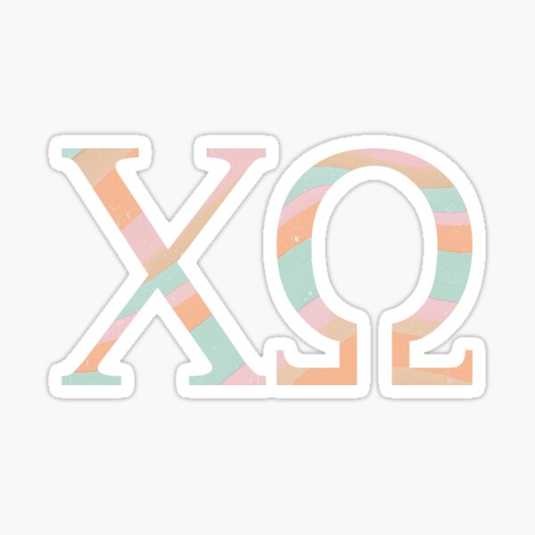 "Greek Letters- XO" Sticker for Sale by BreccaR | Redbubble
