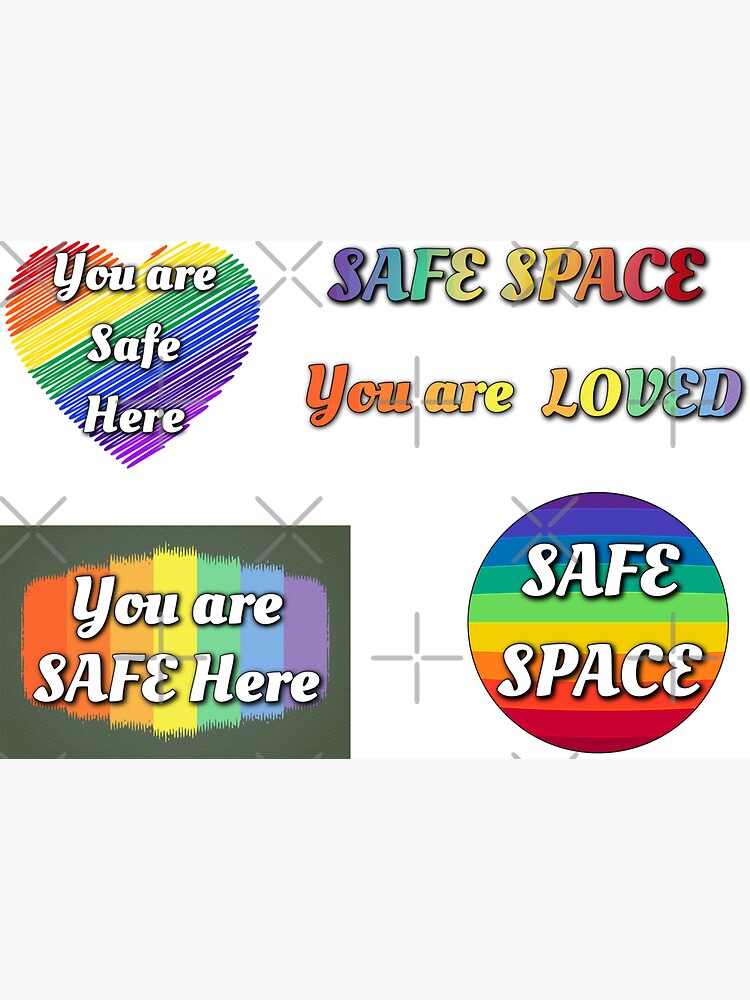 "Safe Space LGBT support Sticker Set" Magnet by LolioGifts | Redbubble