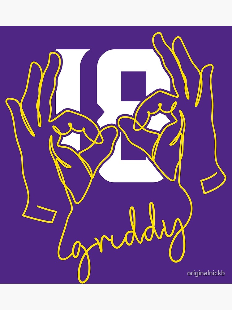 "Justin Jefferson Griddy design" Poster for Sale by originalnickb ...