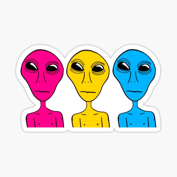 "Pan Pride Flag Aliens" Sticker for Sale by snorturprozac | Redbubble