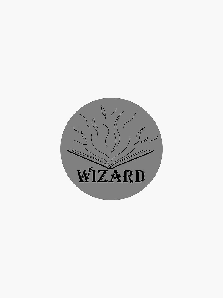 "DND Wizard Uncolored" Sticker by Stitches33 | Redbubble