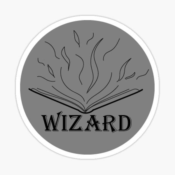 "DND Wizard Uncolored" Sticker by Stitches33 | Redbubble