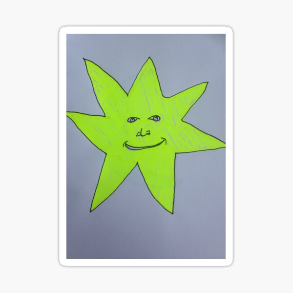 "Star Face" Sticker for Sale by Ovahill | Redbubble