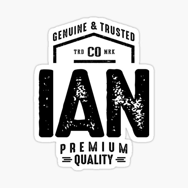 "Ian Personalized Name Birthday Gift" Sticker for Sale by cidolopez ...
