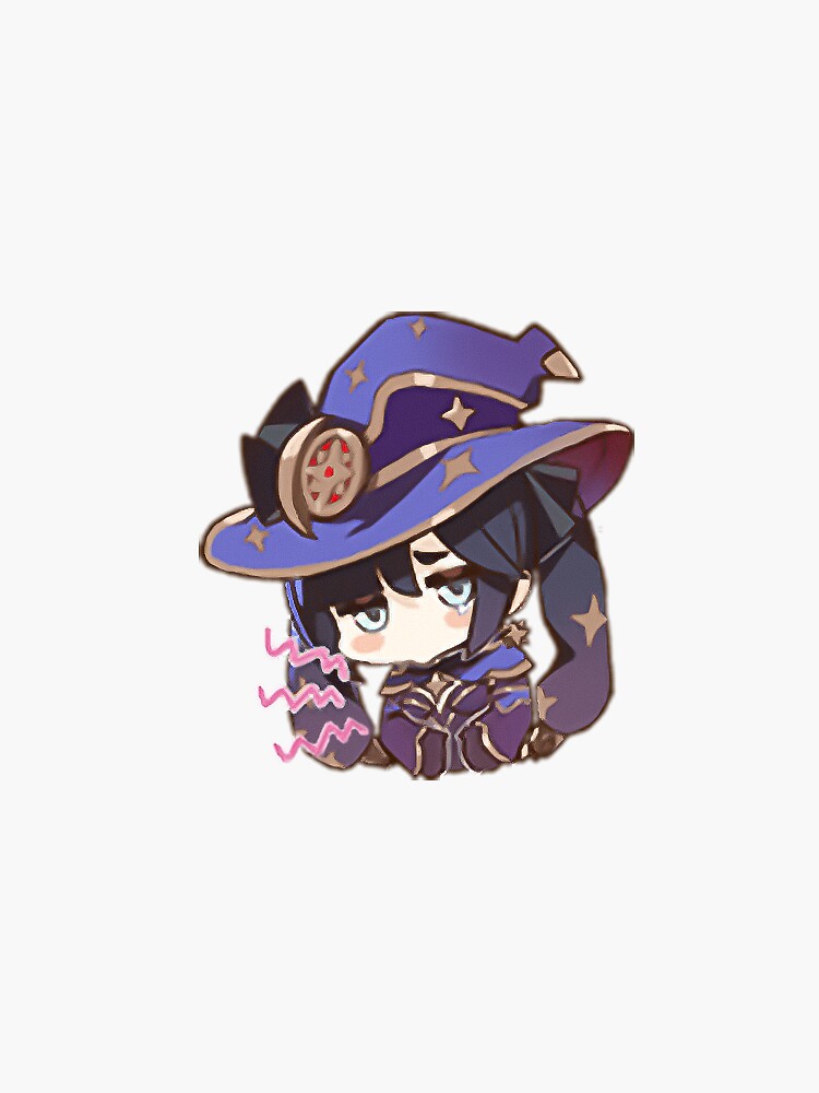 "Mona | Genshin Impact Sticker "Hungry"" Sticker for Sale by ...