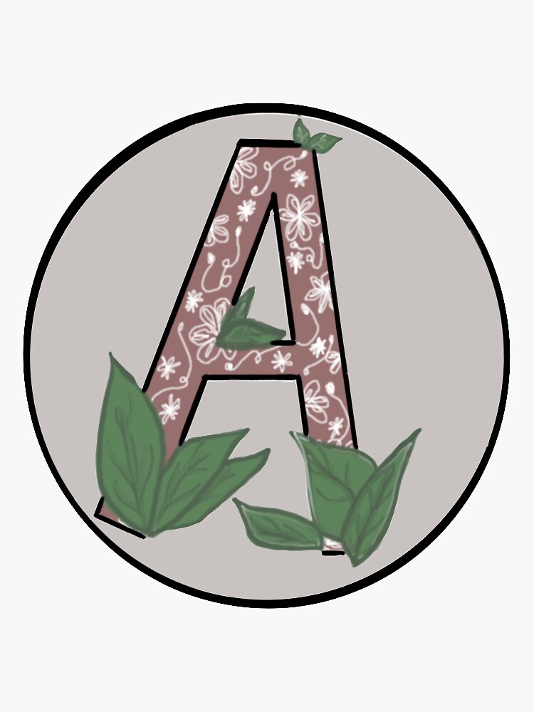 "Letter A Design" Sticker for Sale by algaeaarts | Redbubble