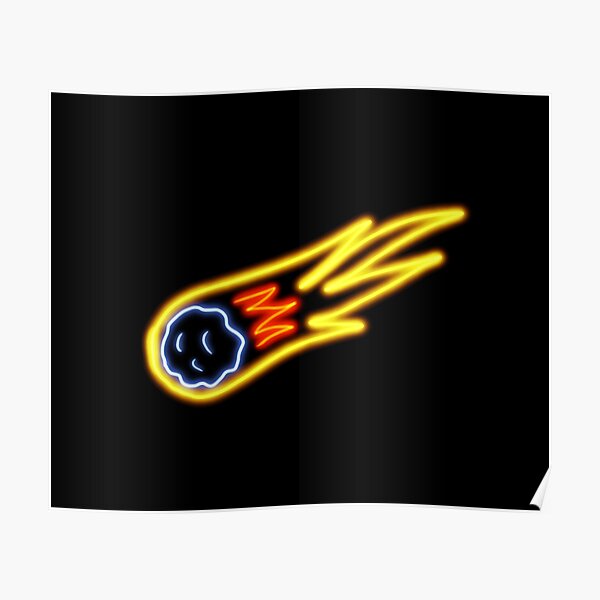 "Meteorite neon sign" Poster by BessieMoo | Redbubble