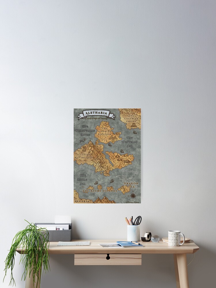 "Map of Aletharia (Color)" Poster for Sale by britney-jackson | Redbubble