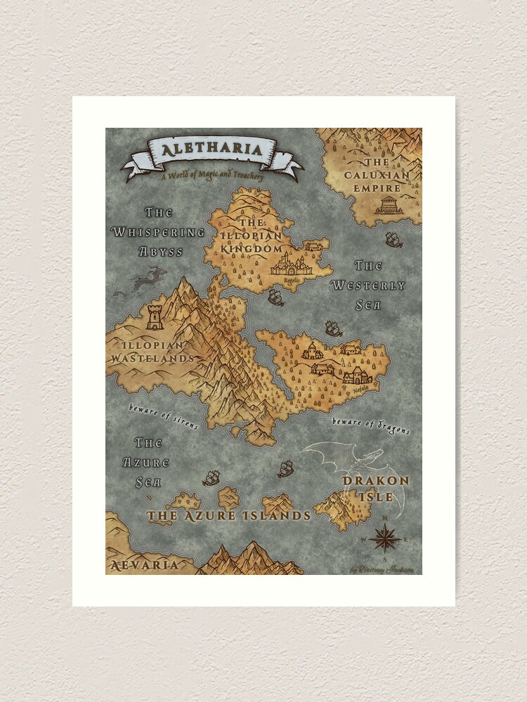 "Map of Aletharia (Color)" Art Print for Sale by britney-jackson ...