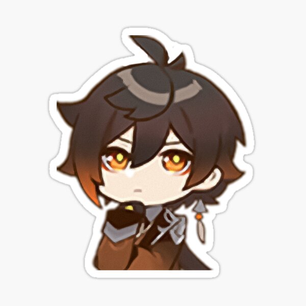 "Zhongli | Genshin Impact Sticker "Thinking"" Sticker for Sale by ...