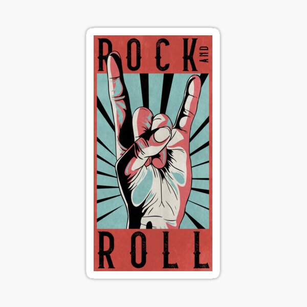 "Vintage Rock and Roll Hand Sign" Sticker for Sale by EverythingKawai ...