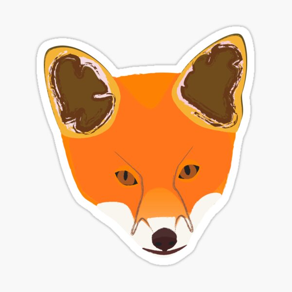 "Fox Face" Sticker for Sale by seafoambanshee | Redbubble