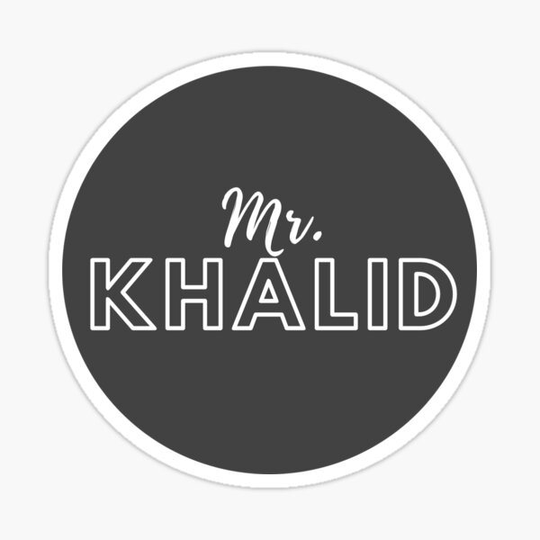 "Mr Khalid Logo Sleek Design " Sticker for Sale by Kaled1122 | Redbubble