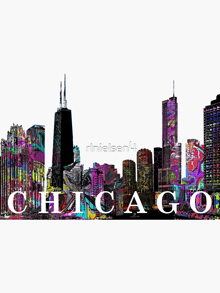 "Chicago in graffiti " Sticker for Sale by rlnielsen4 | Redbubble