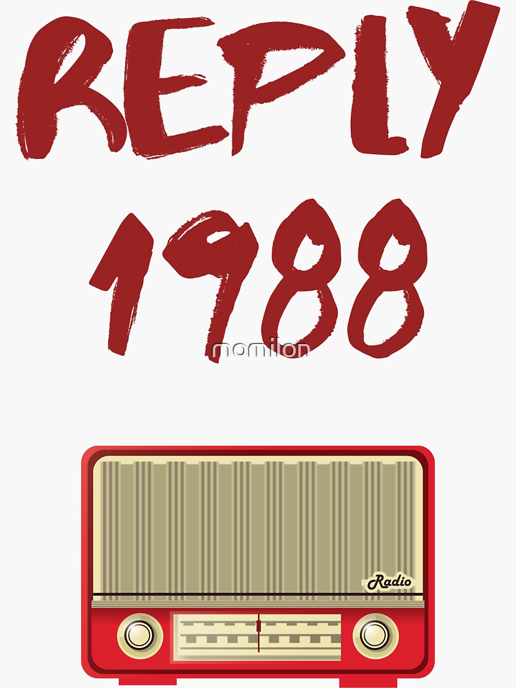 "reply 1988" Sticker for Sale by momilon | Redbubble