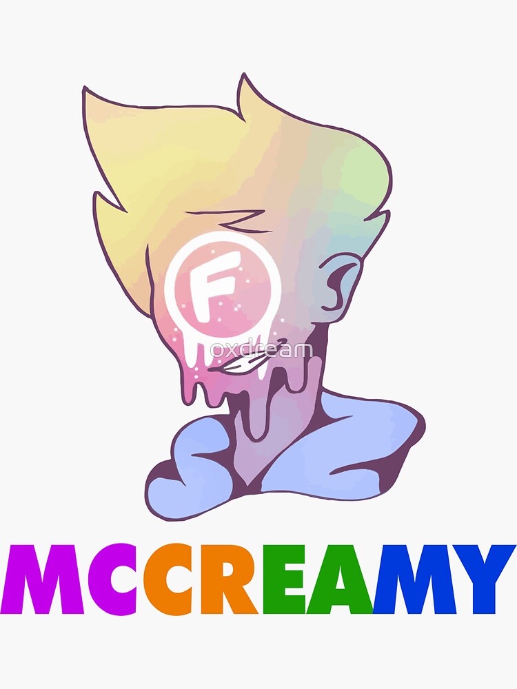 "MCCREAMY" Sticker for Sale by oxdream | Redbubble
