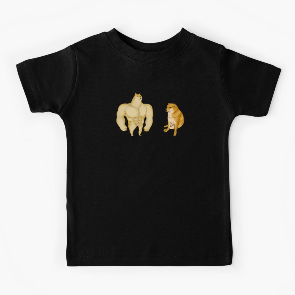 "Cheems And Buff Shiba Inu Funny Dog Dank Meme" Kids T-Shirt by ...