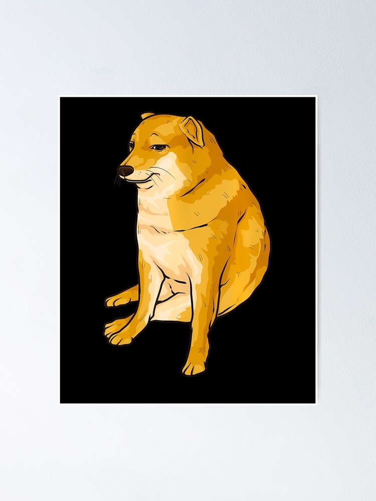 "Cheems Dog Funny Shiba Inu Dank Meme" Poster for Sale by Hitagivapor ...