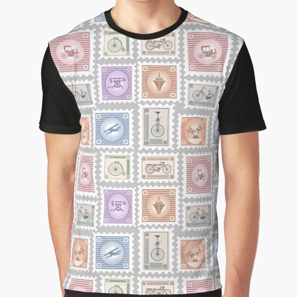 "Postage stamps" T-shirt for Sale by Alexzel | Redbubble | transport ...