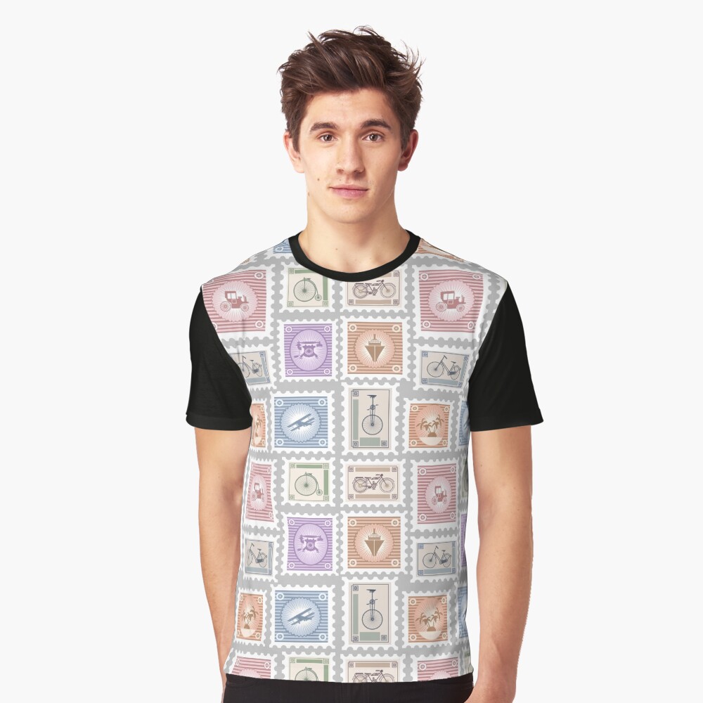 "Postage stamps" T-shirt for Sale by Alexzel | Redbubble | transport ...