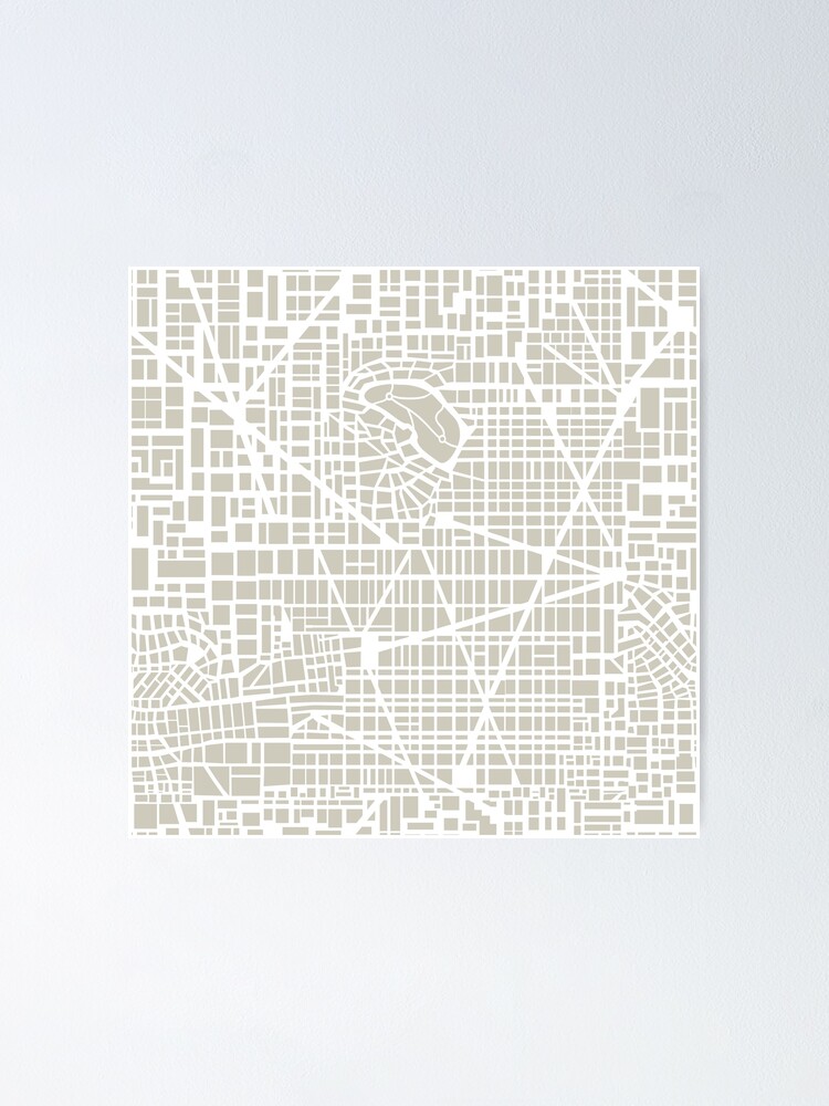 "Seamless map city plan" Poster by Alexzel | Redbubble