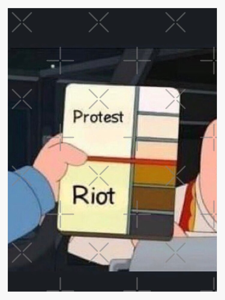 "PROTEST- RIOT MEME" Sticker for Sale by JuliusAgen | Redbubble
