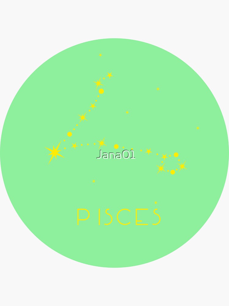"Pisces Zodiac Sign Power Color" Sticker for Sale by Jana01 | Redbubble