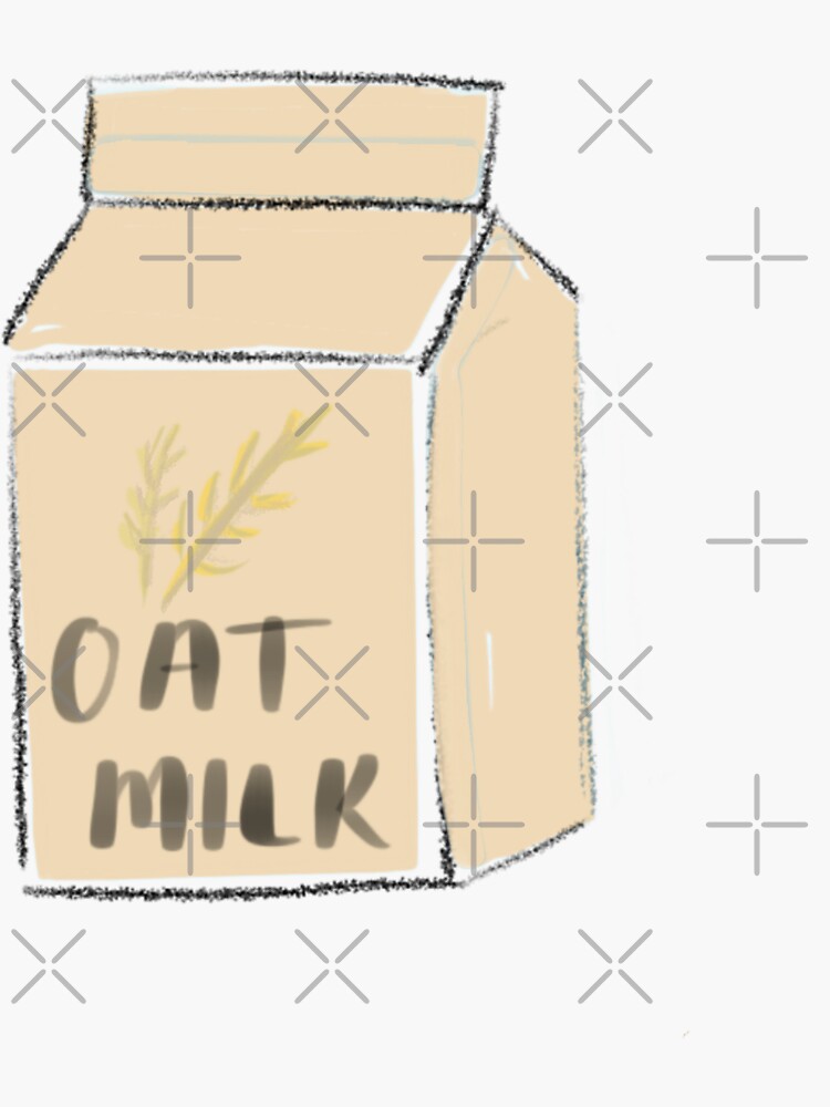 "oat milk" Sticker by weloveart | Redbubble