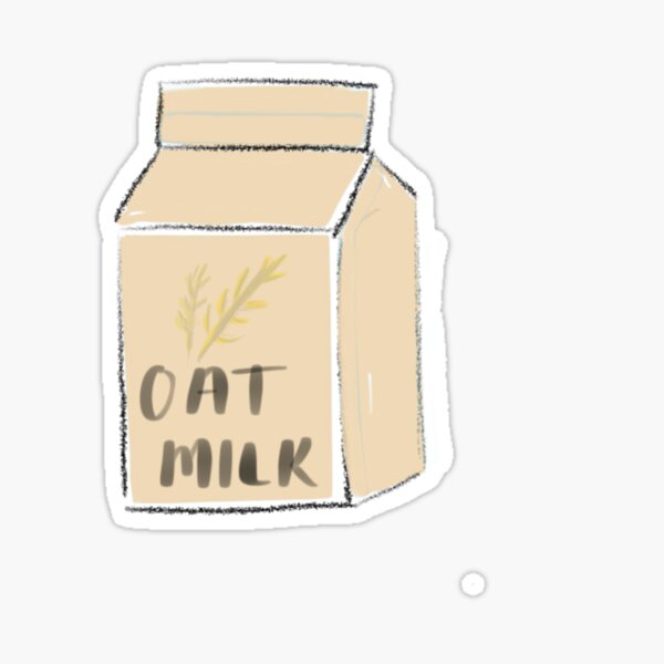 "oat milk" Sticker by weloveart | Redbubble